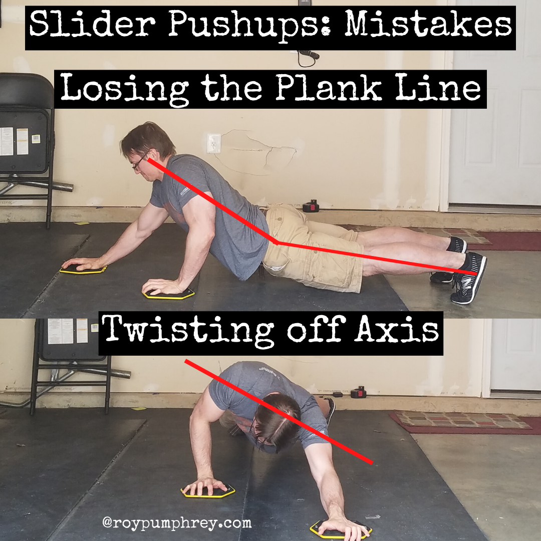 Alternating Slider Pushups for Whole Body Integration